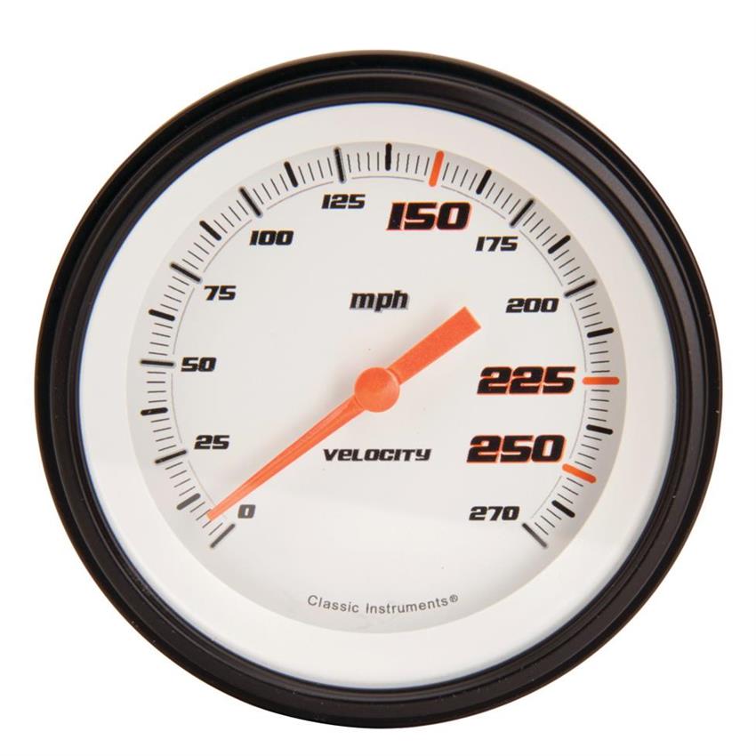 Classic Instruments SF80WBLF Salt Flat 3-3/8 In Speedometer, Sky Drive