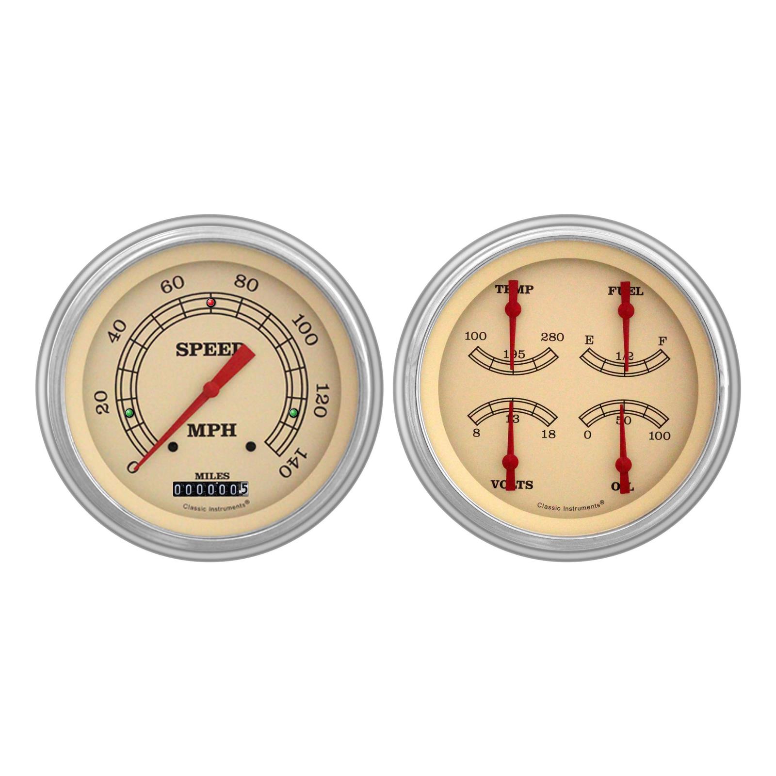 Classic Instruments Vintage Speedometer/Quad Gauges, 51-52 Chevy