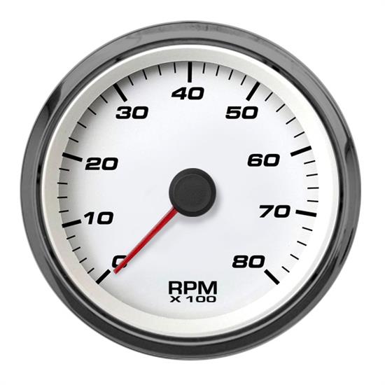New Vintage USA 01141-03 Performance Ser 3 3/8 Tachometer White