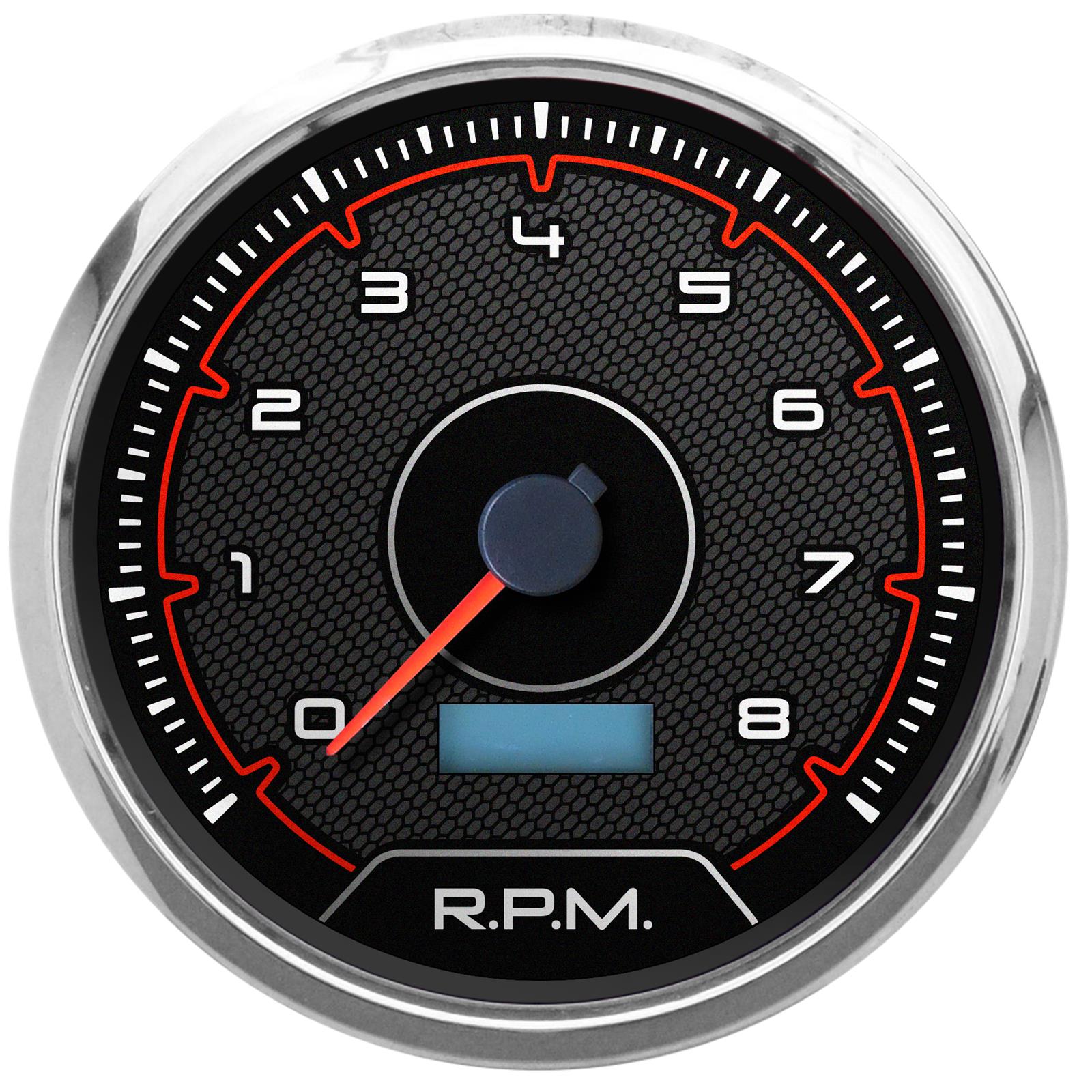 New Vintage USA 20151-01 CFR Series 4 3/8" Tachometer Red