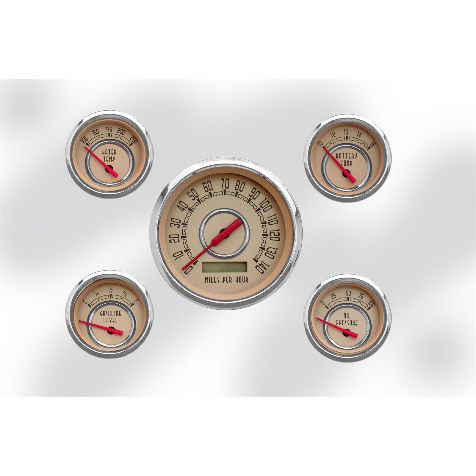 New Vintage USA 37504-02 5 Gauge Woodward Series 3 3/8" Beige