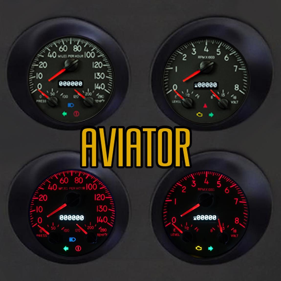 New Vintage USA 69691-04 69 Firebird Aviator Series Gauge Set