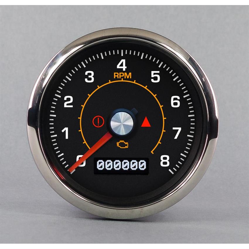 New Vintage USA 79140-79 M-102 Series Tachometer Gauge, Black