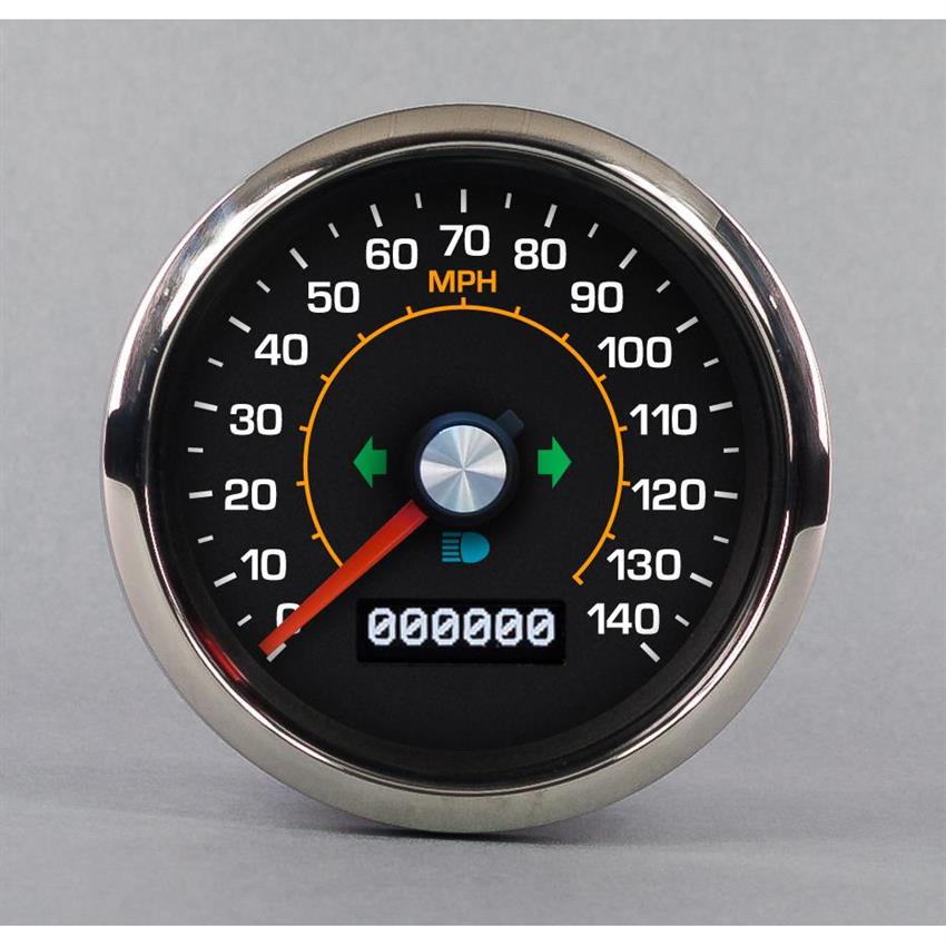 New Vintage USA 79141-79 M-102 Series Speedometer Gauge, Black