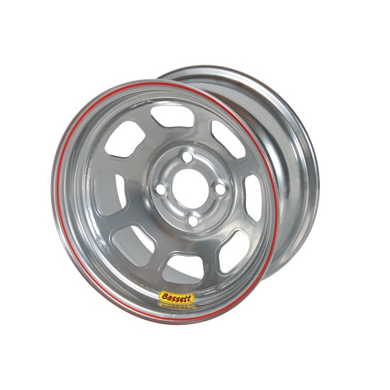Bassett 48SP1S 14X8 D-Hole 4x4.25 1 Inch Backspace Silver Wheel