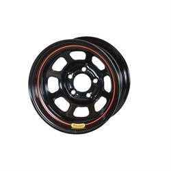 Bassett 50S565 15X10 D-Hole Lite 5x5 6.5" Backspace Black Wheel