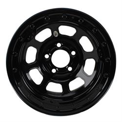 Bassett Wissota Certified 15 Inch Wheel, Beadlock, 15x8, 5 on 5, Black