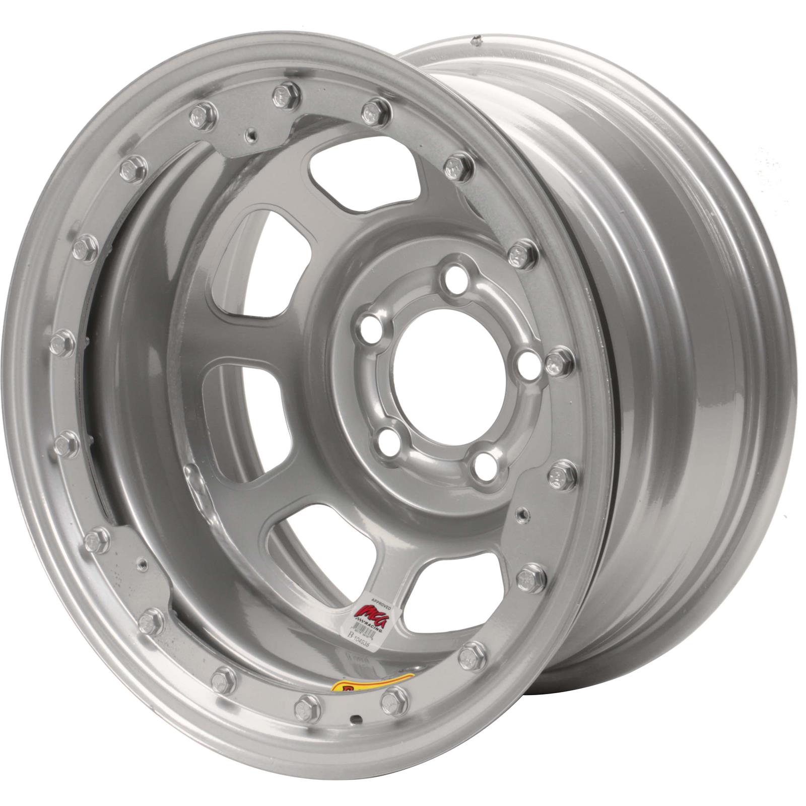 Basset 15x8 D-Hole Beadlock Wheel, 5 on 4.75 Bolt Pattern, IMCA