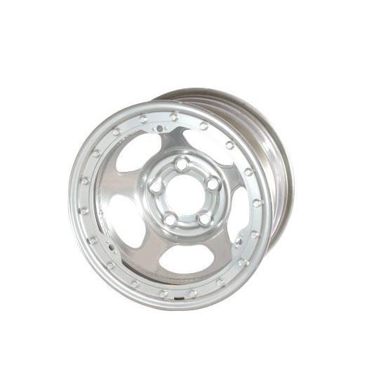 Bassett 58A53SL 15X8 Inertia 5x5 3" BS Silver Beadlock Wheel