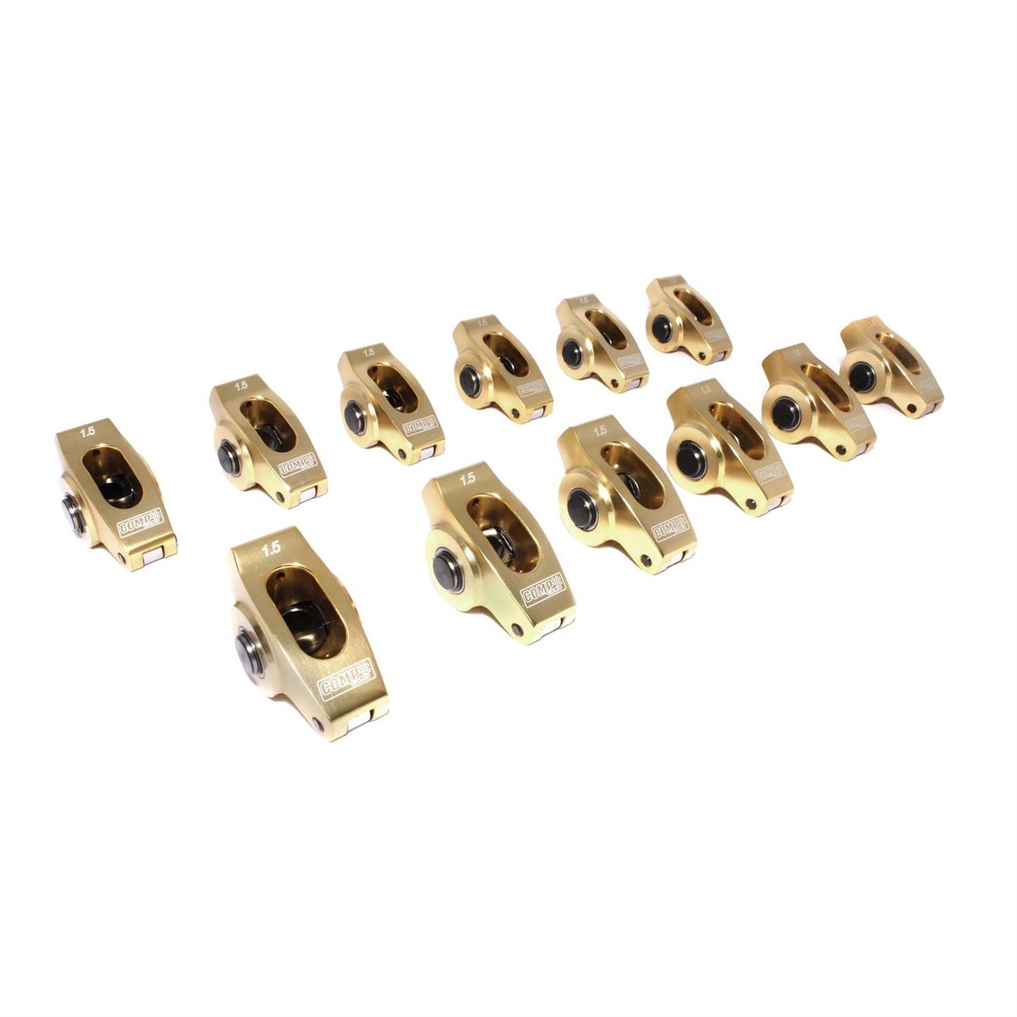 COMP Cams 19001-12 Ultra Gold Rocker Arms, Full roller, 3/8 Stud, Set
