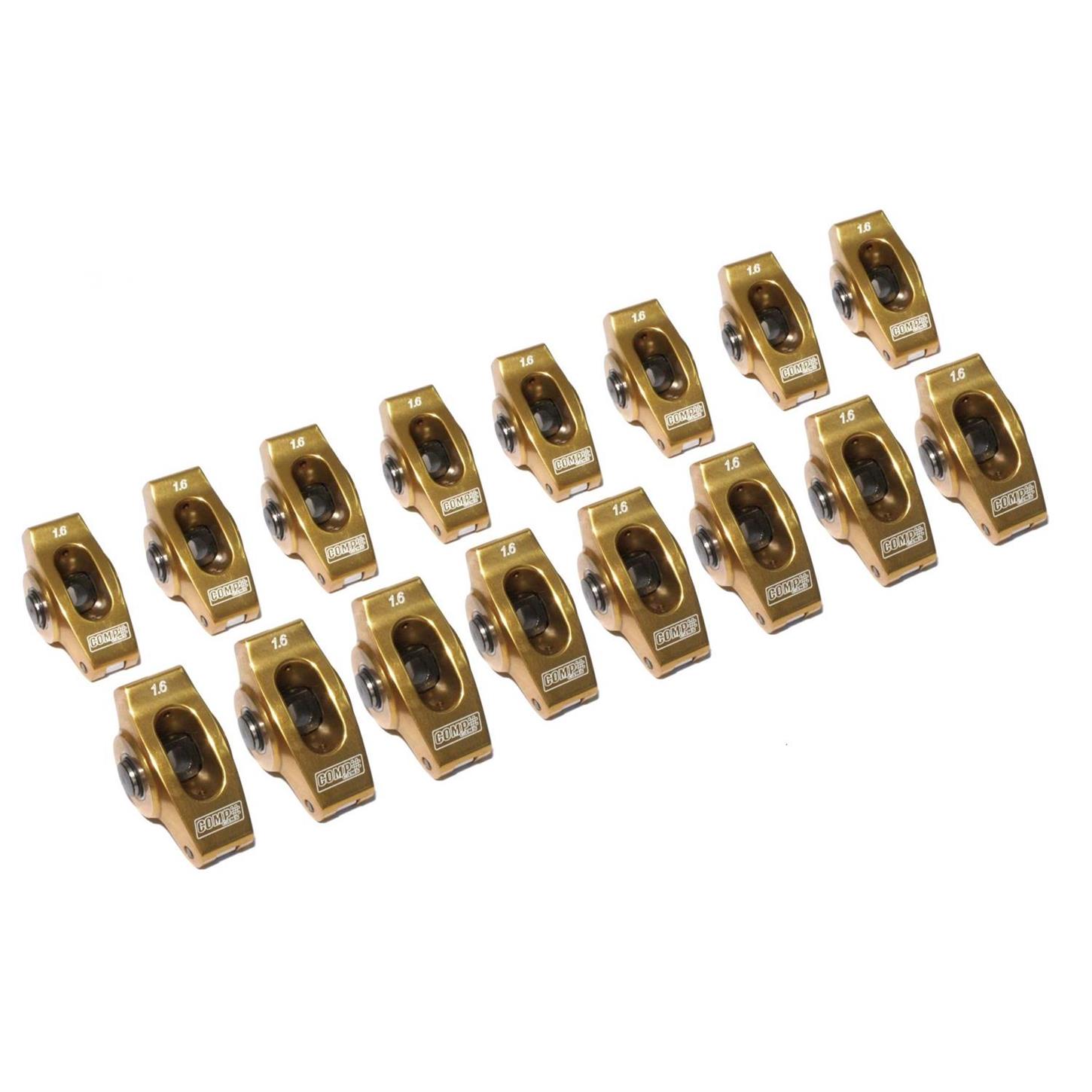 COMP Cams 19002-16 Ultra Gold Rocker Arms, Full roller, 3/8 Stud, Set