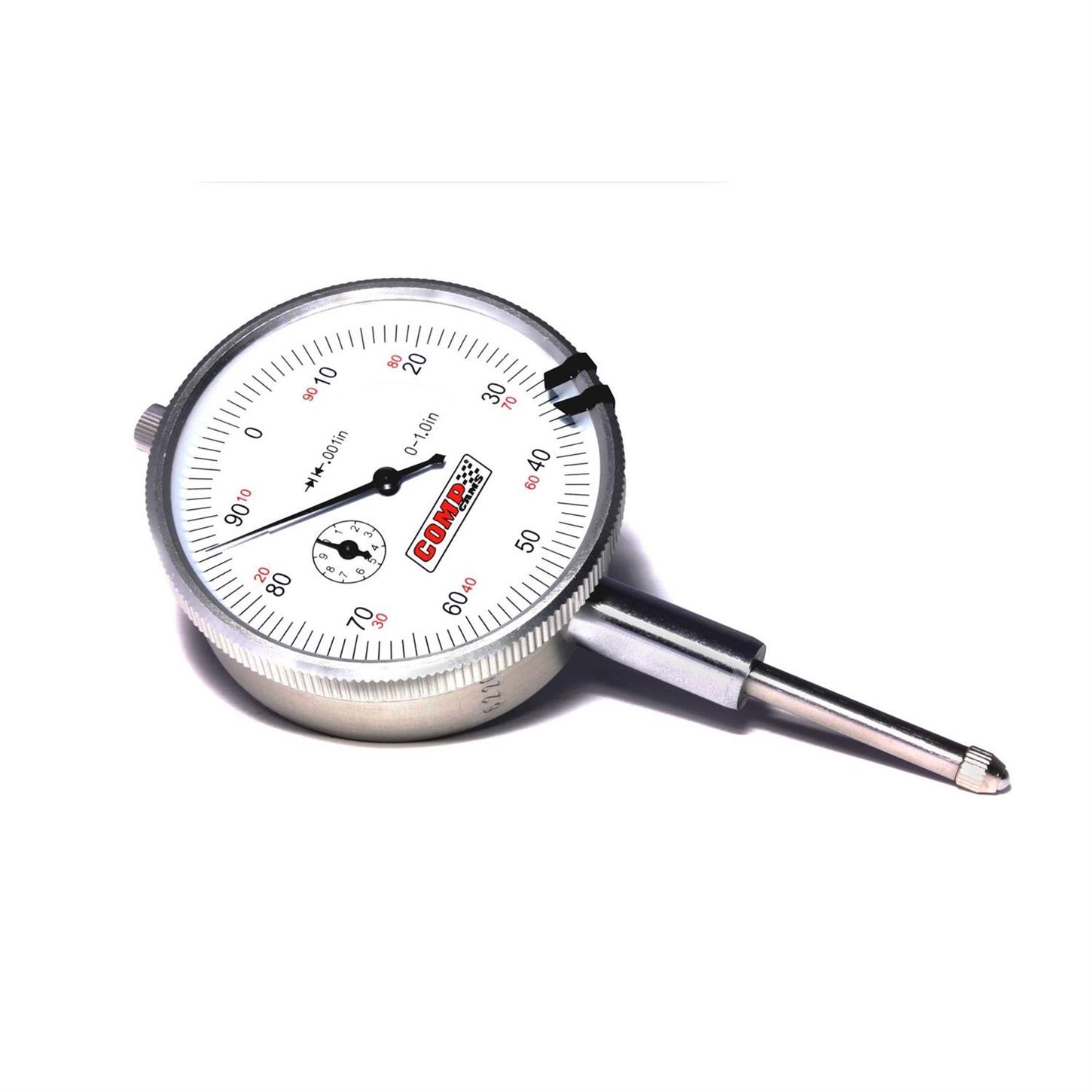COMP Cams 4909 Dial Indicator, 0-100 Dial Face, Revolution Counter, EA