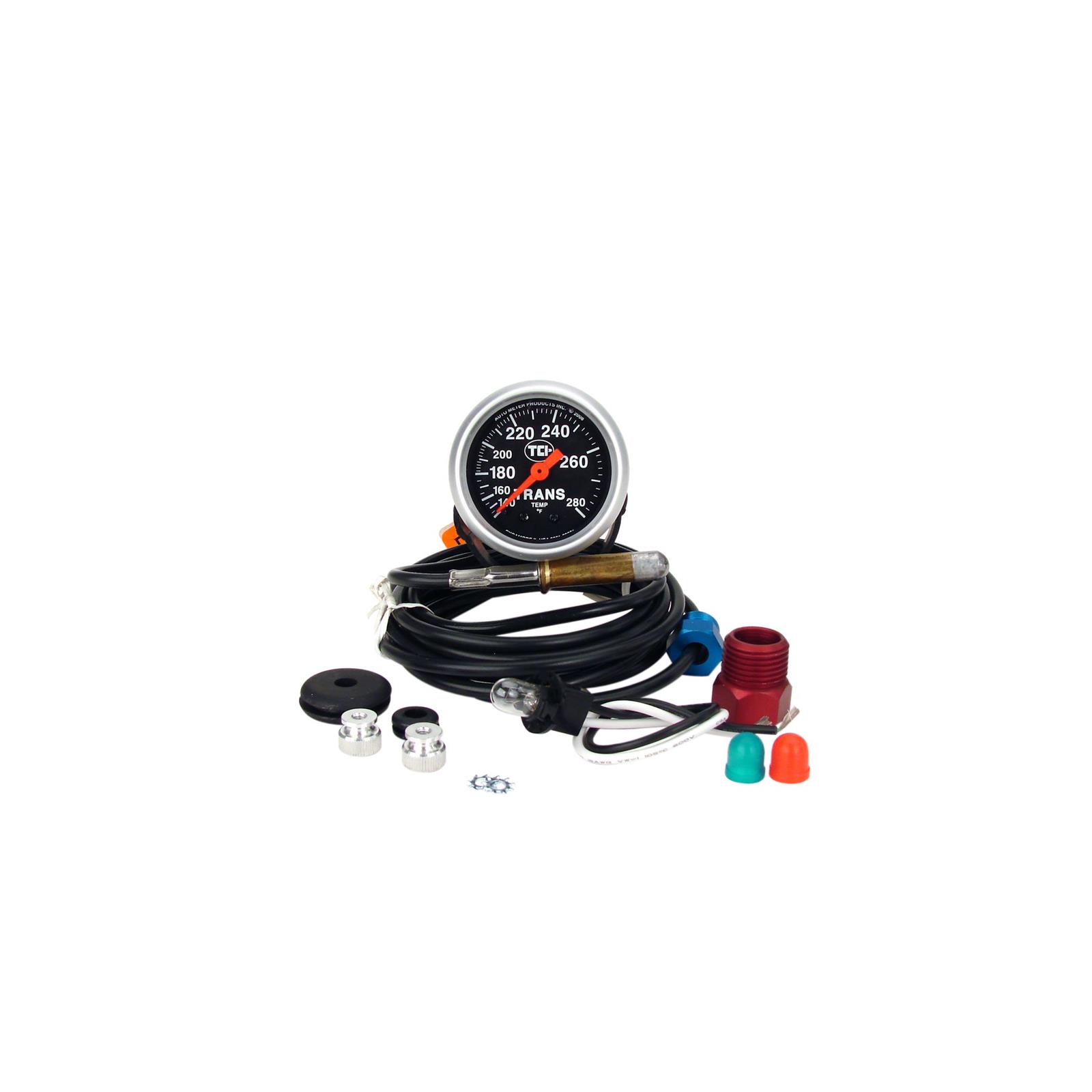 TCI 801002 Black 2 1/16 Trans Temperature Gauge