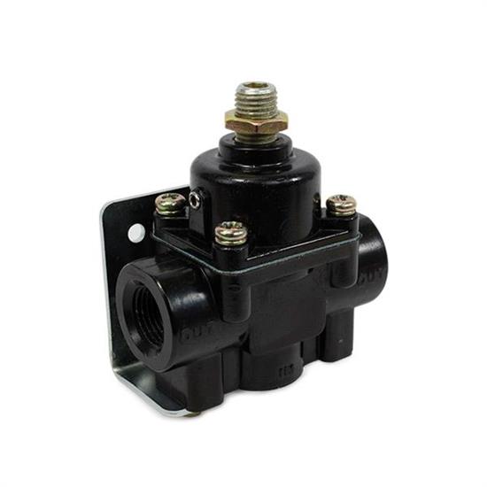 1-4 PSI Aluminum Fuel Pressure Regulator, 3/8 Inch NPT, Black