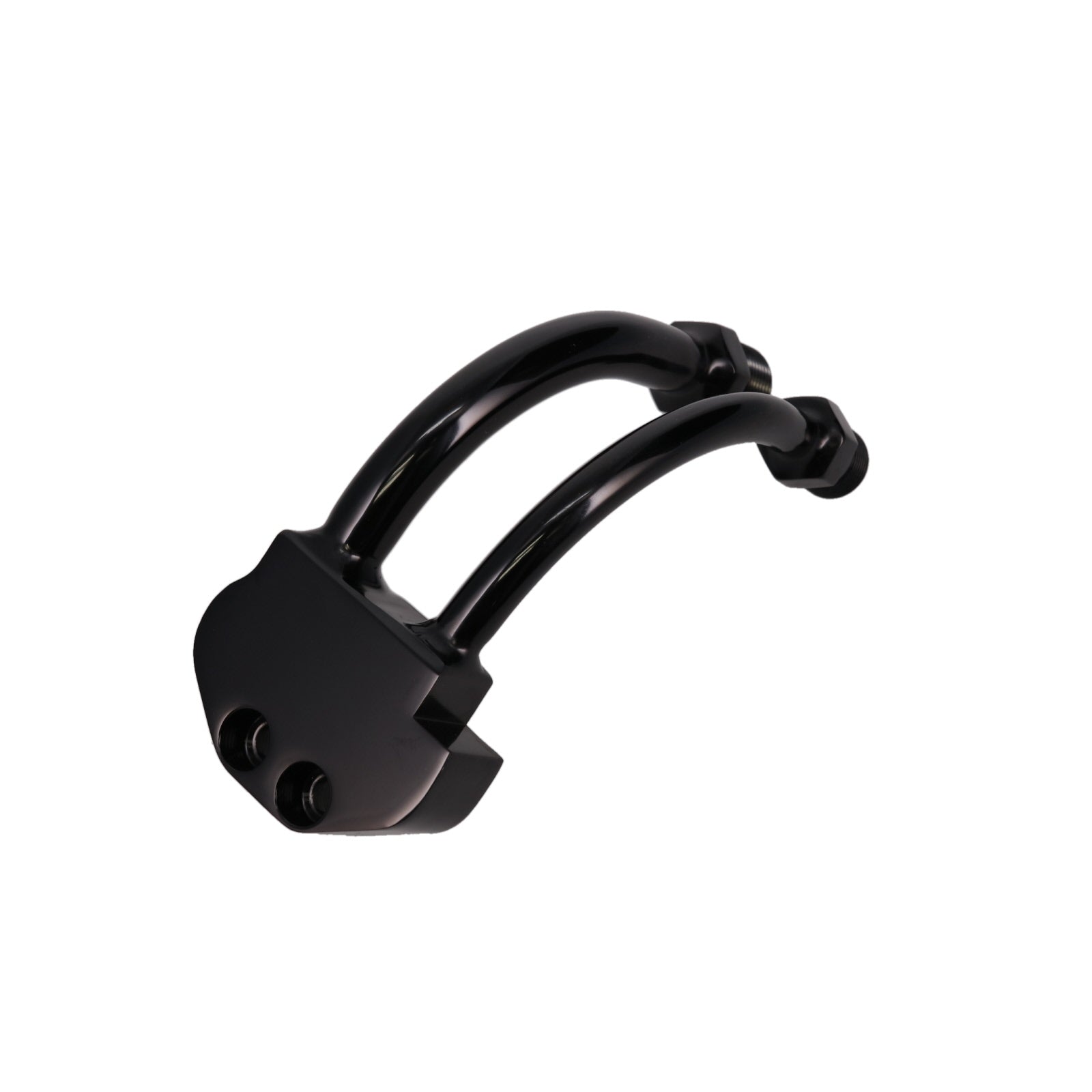 Curved A/C Manifold Fitting for Sanden SD-7, Black/Chrome