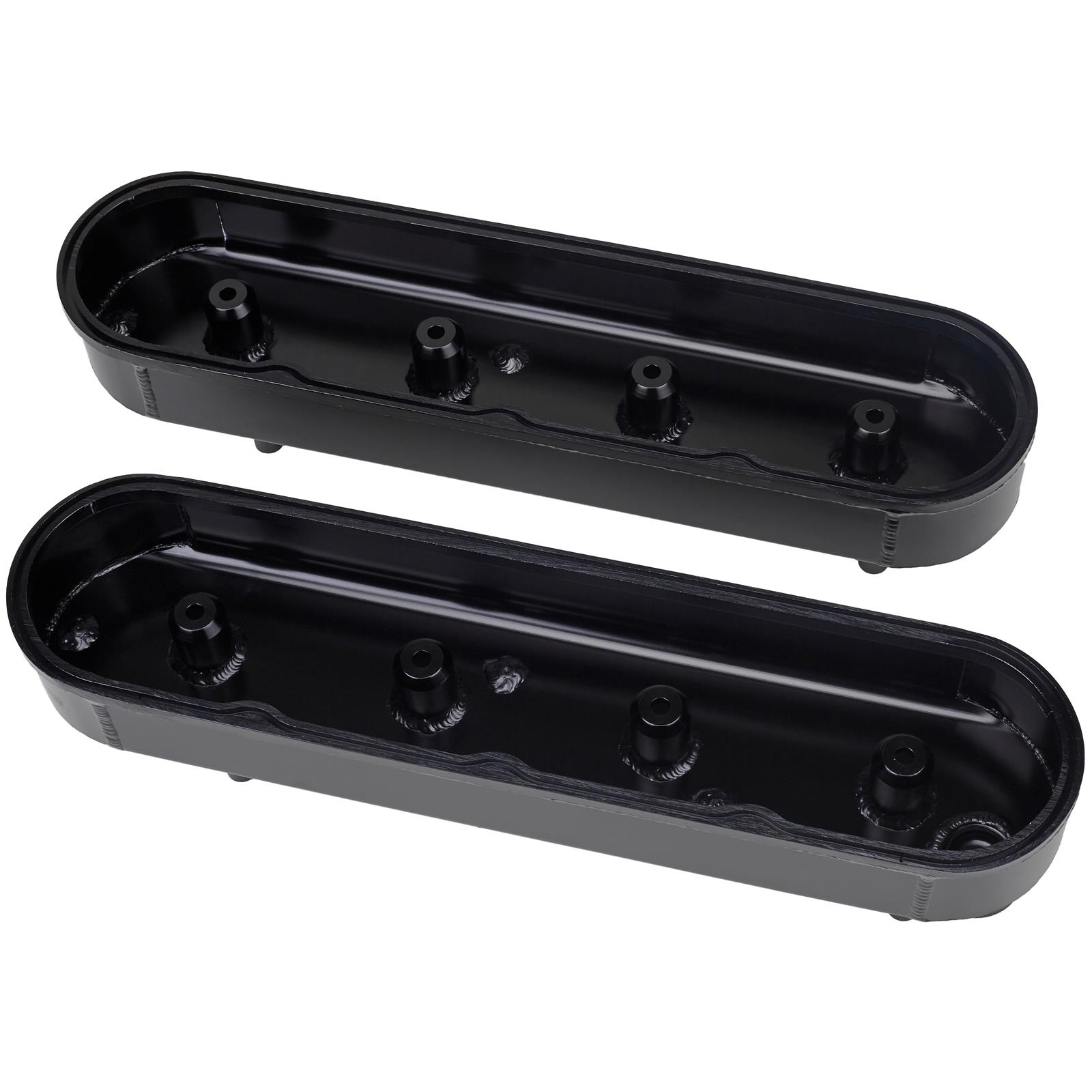 Fabricated Aluminum Valve Covers w/ Coil Mounts, GM LSX, Black