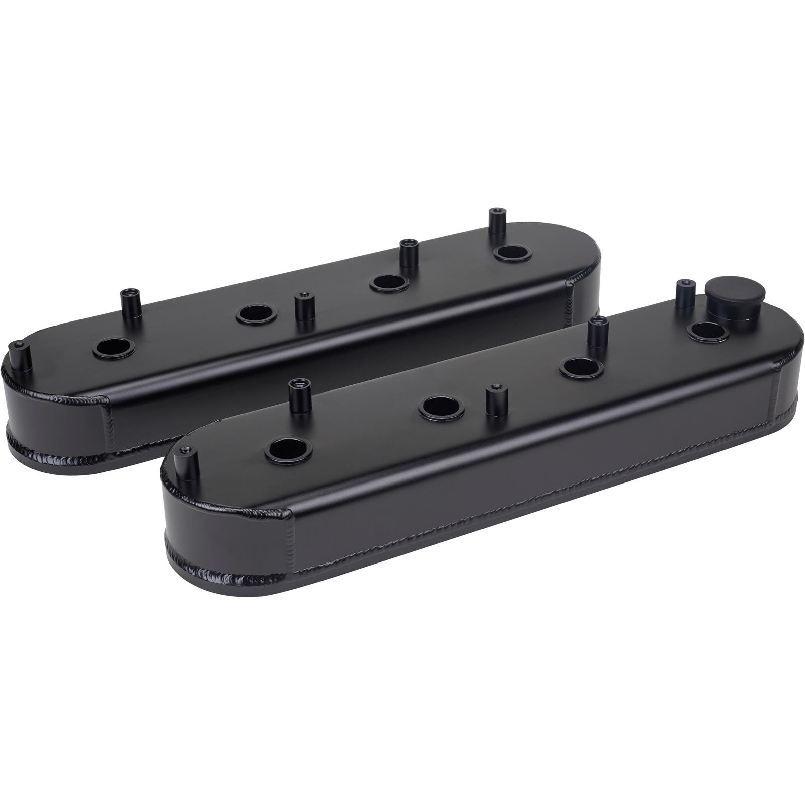 Fabricated Aluminum Valve Covers w/ Coil Mounts, GM LSX, Black