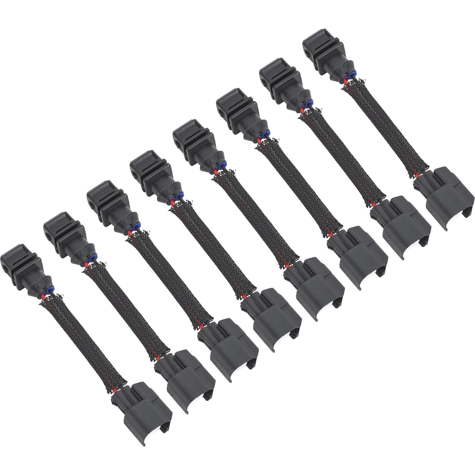 GM Fuel Injector Adapters, LS EV1 to EV6, Set of Eight