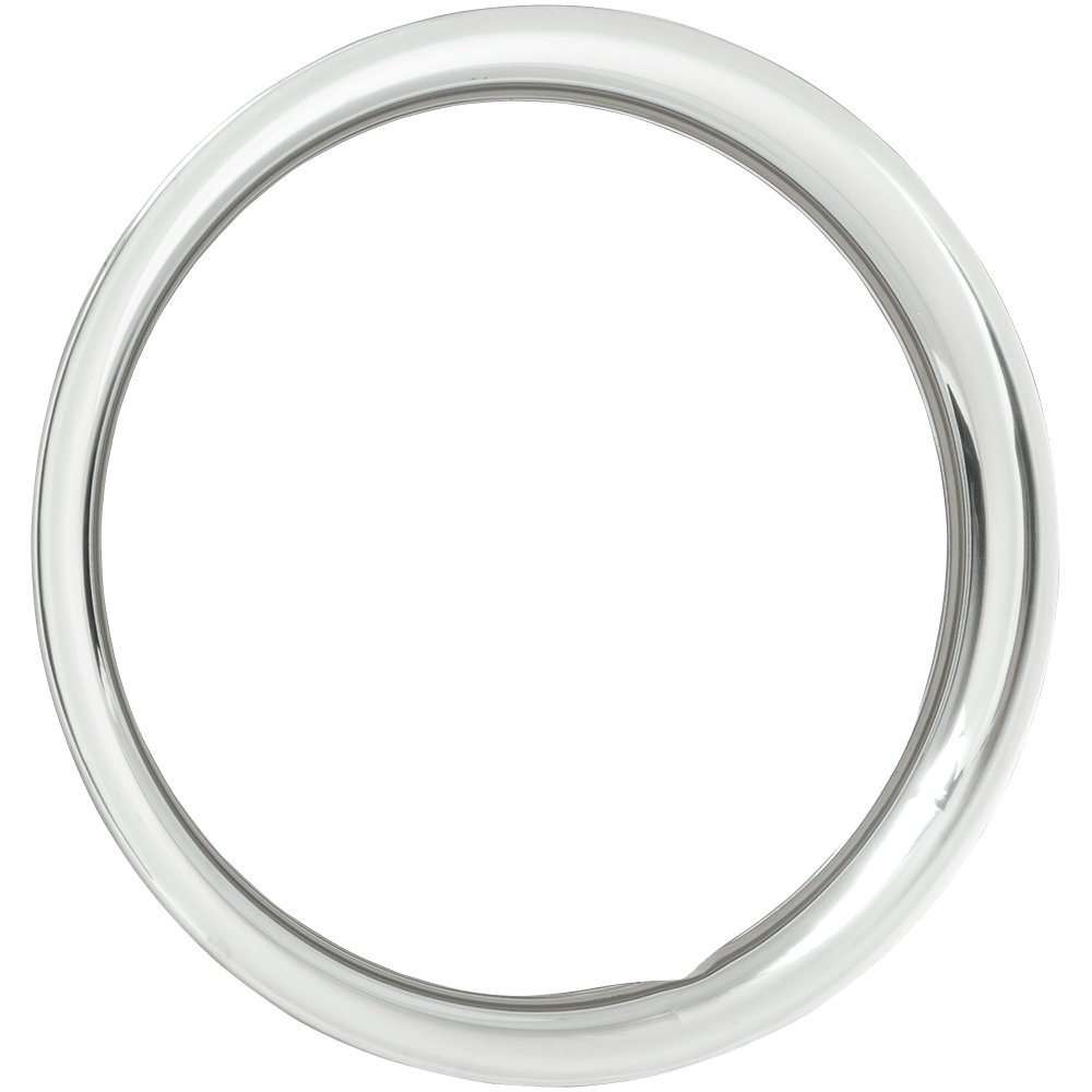 Wheel Vintiques 3005-15-1 Hot Rod Trim Ring, 15 Inch, Smooth SS