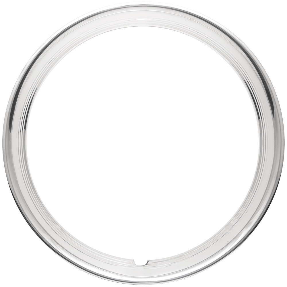 Wheel Vintiques 3006-16-1 Hot Rod Trim Ring, 16 Inch, Ribbed SS