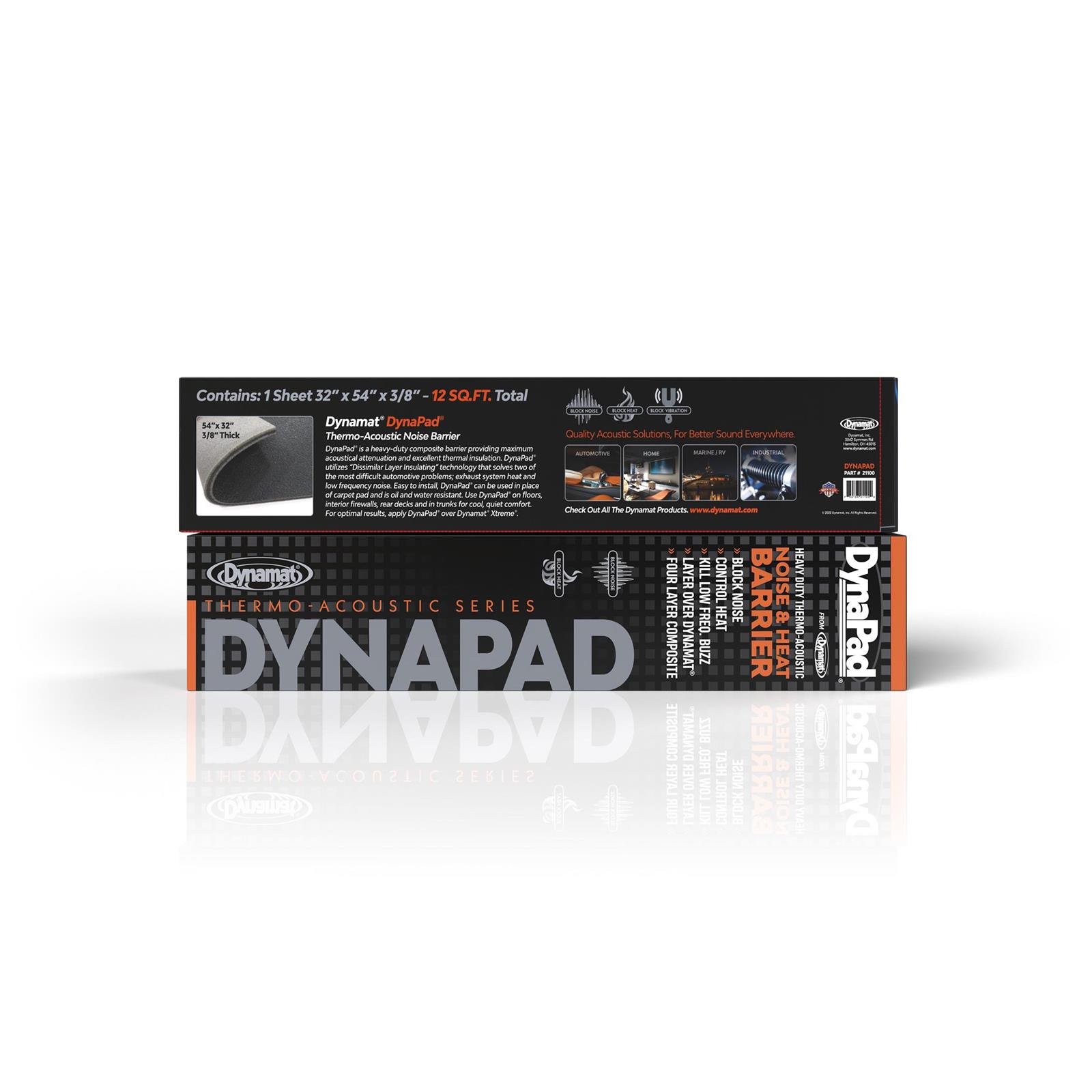 Dynamat 21100 Dynapad Thermal & Sound Insulation 3/8 Inch Thick