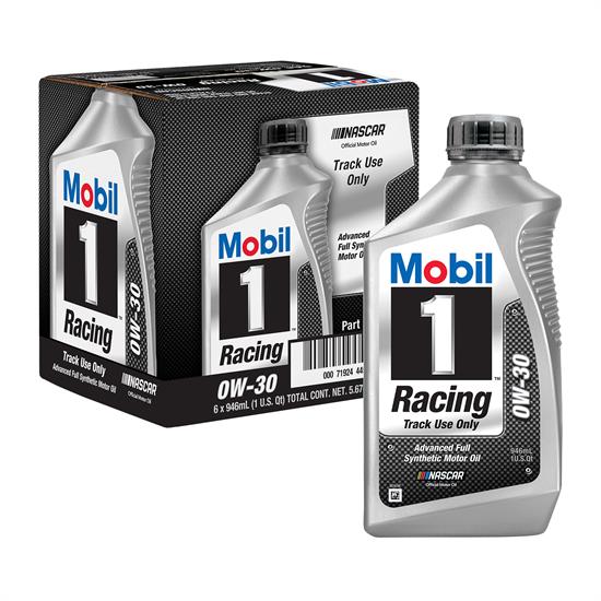 Mobil 1 Racing Full Synthetic Motor Oil 0W-30, 1 Quart, Case of 6