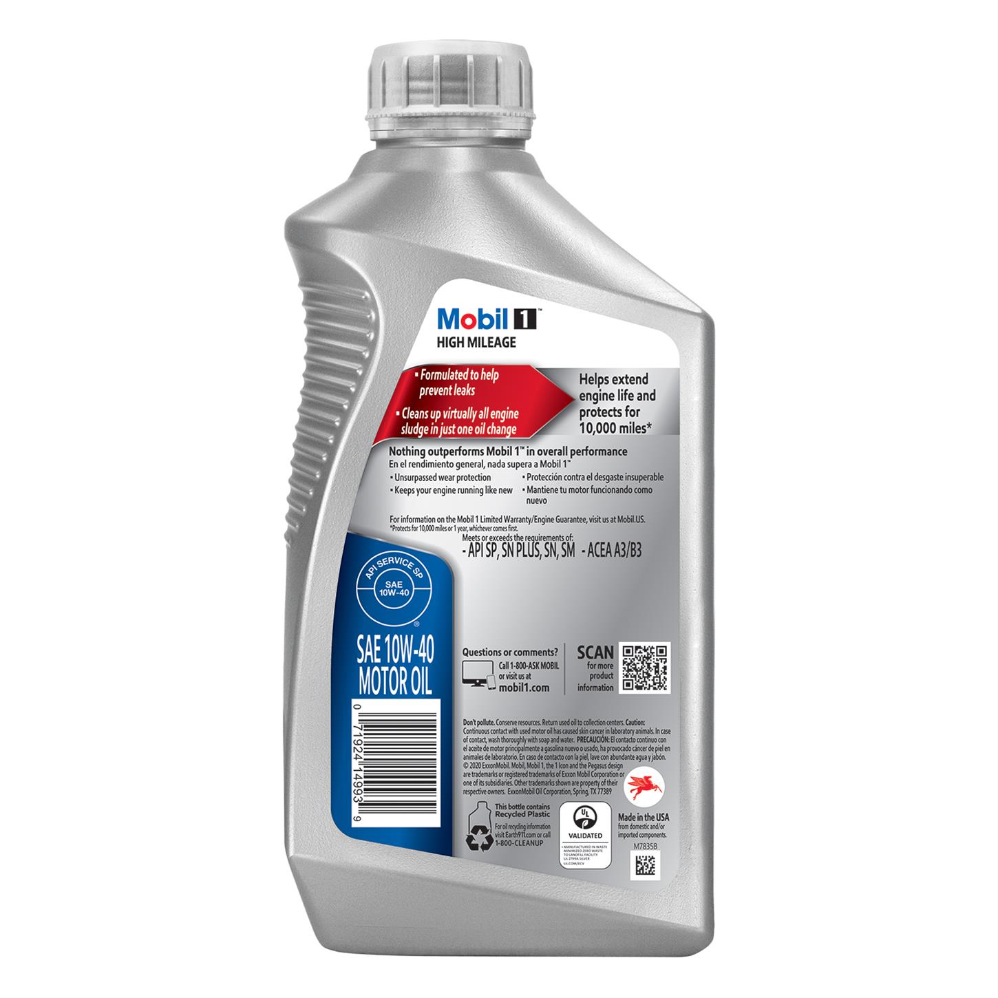 Mobil 1 103536 High Mileage 10W40/AC Delco PF1218 Oil Change Kit