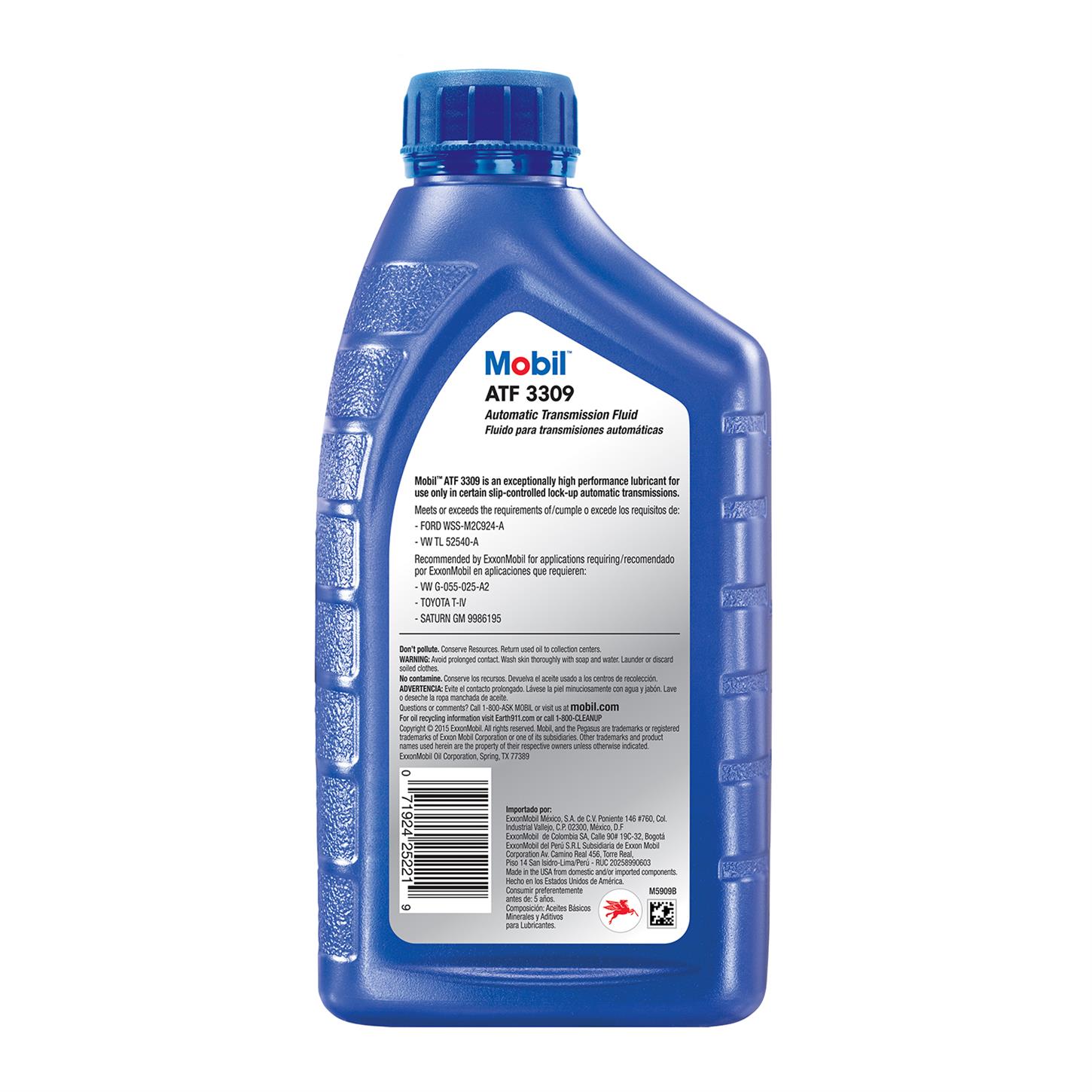 Mobil 3309 Automatic Transmission Fluid, 1 Quart, Case of 6