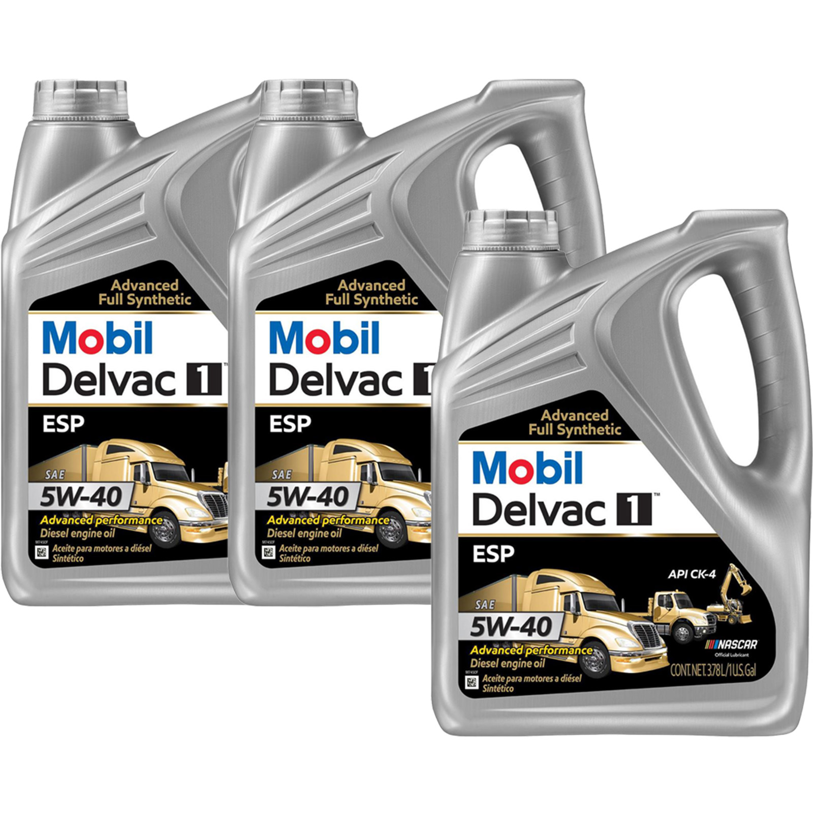 Mobil 1 127863 Delvac 1 ESP Motor Oil, 5W-40, 1 Gallon, Box/3
