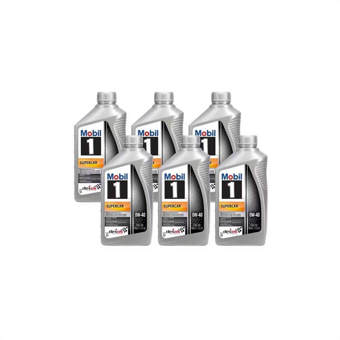 Mobil 1 127918 X4 0W40 Motor Oil, 6 Quarts