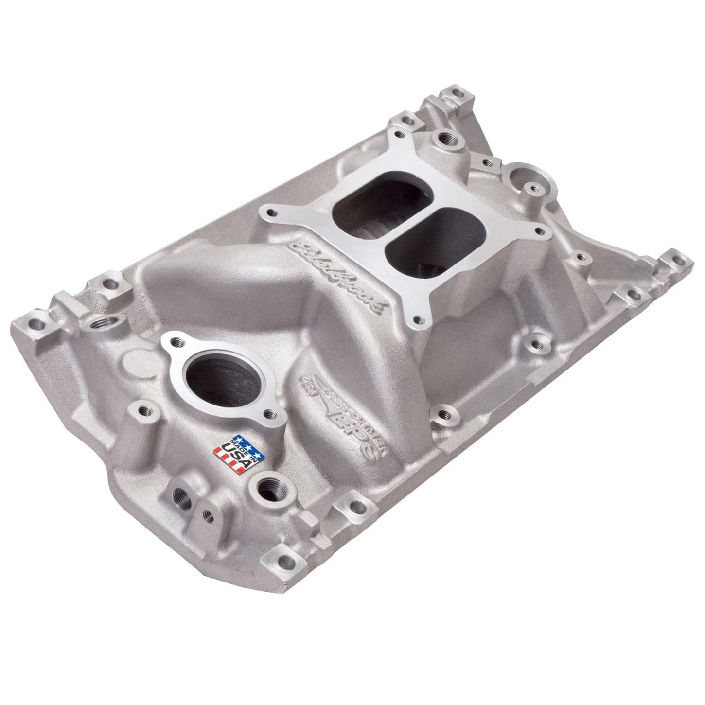 Edelbrock 2716 Performer EPS Vortec Intake Manifold, Black/Chrome