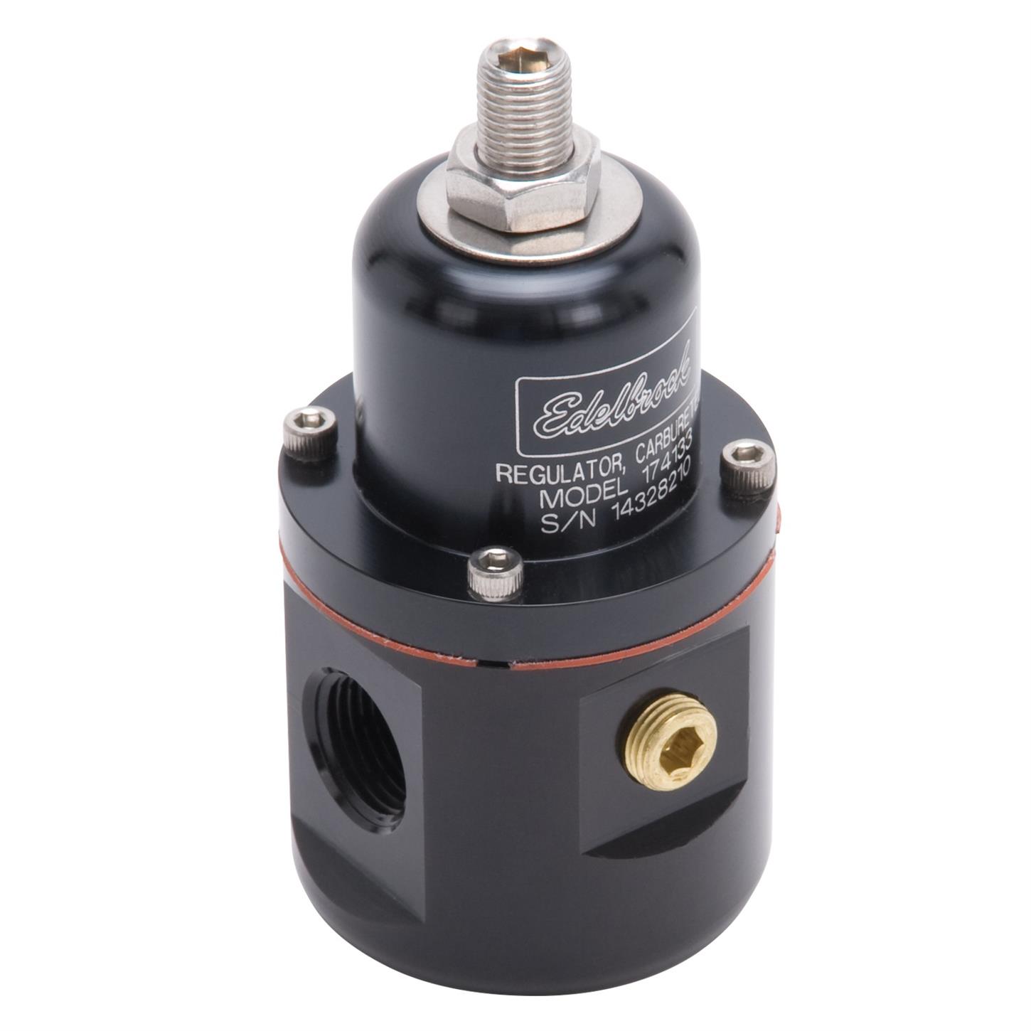 Edelbrock 174133 Fuel Pressure Regulator, Black Anodized