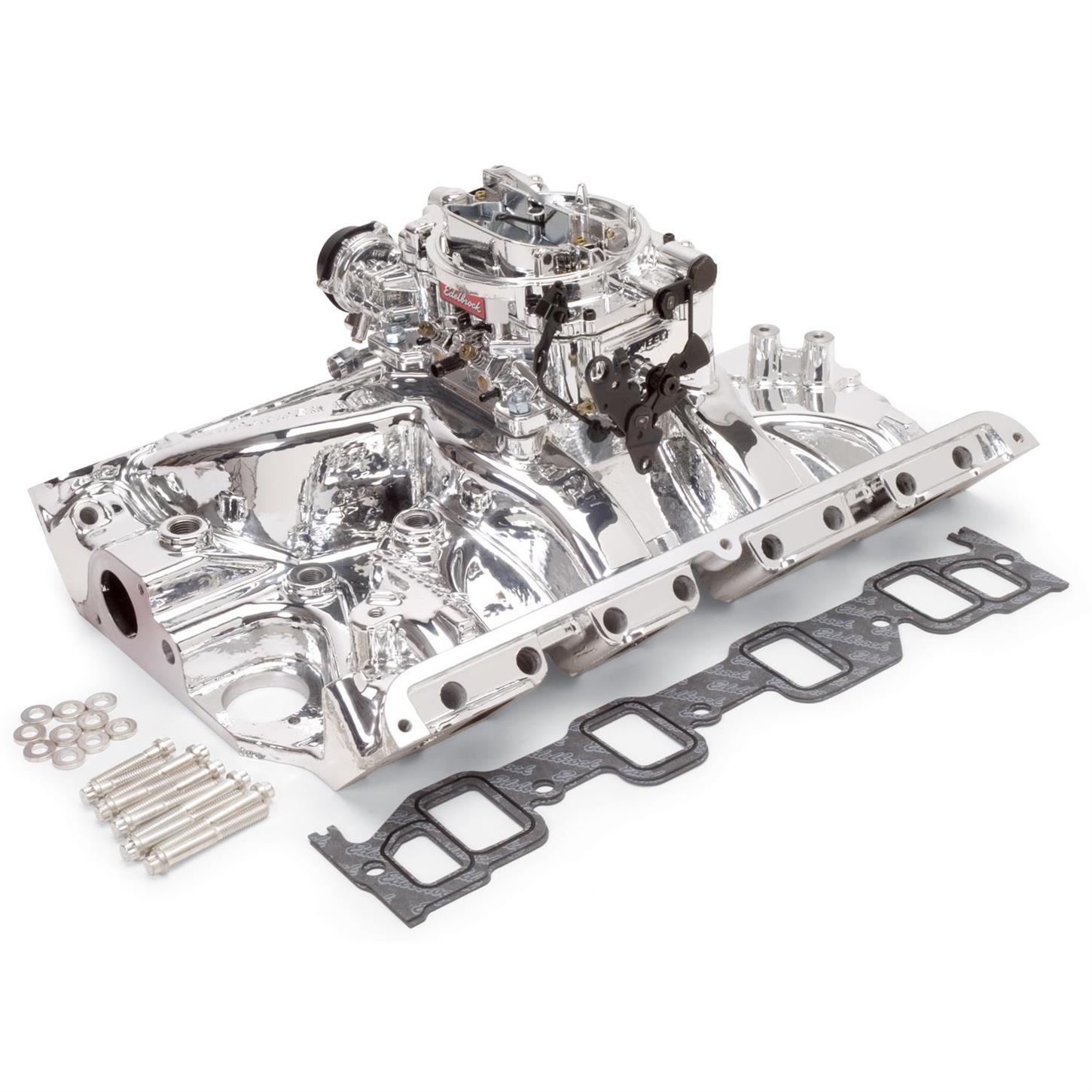 Edelbrock 20374 Performer RPM Intake Manifold/Carburetor Kit, Ford FE