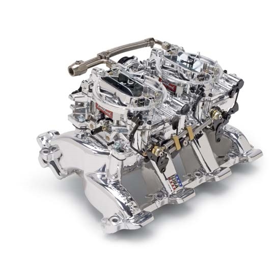 Edelbrock 20684 RPM Air-Gap Dual-Quad Intake Manifold/Carburetor Kit