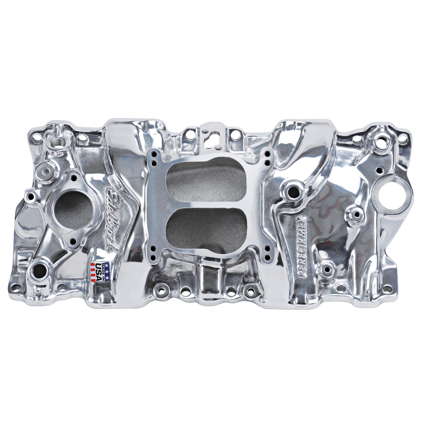 Edelbrock Perfromer Small Block Chevy Aluminum Intake Manifold, Dual ...