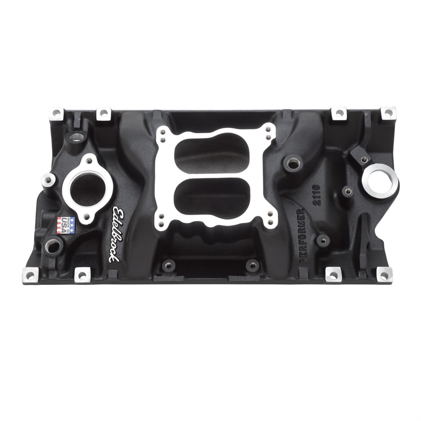 Edelbrock 21163 Performer Vortec Intake Manifold, Black, Chevy 5.7L
