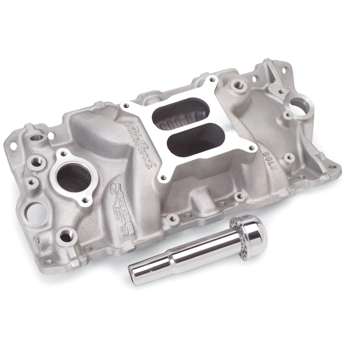 Edelbrock 2703 Performer EPS Chevy Intake Manifold with Oil Fill