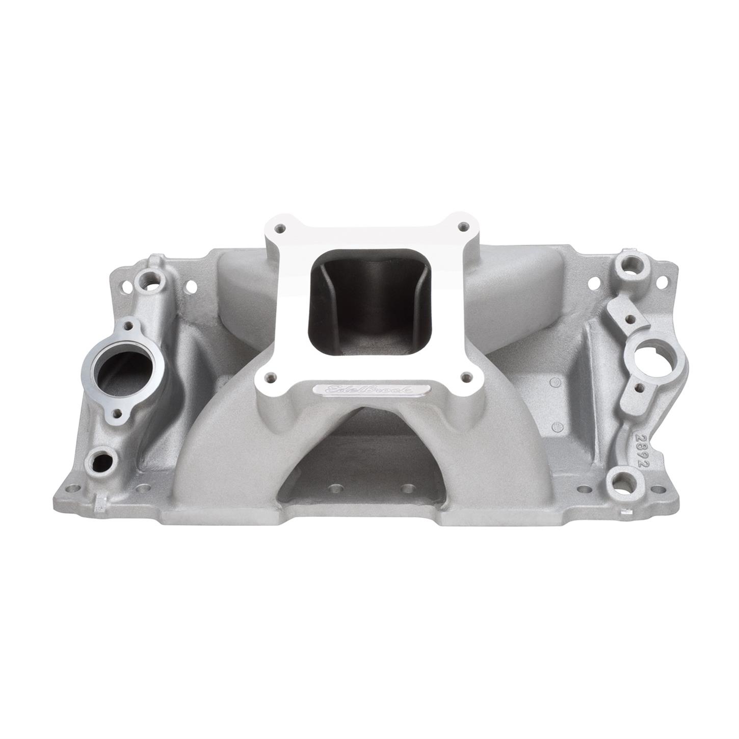 Edelbrock Super Victor Chevy Aluminum Intake Manifold, Single Plane 4 ...