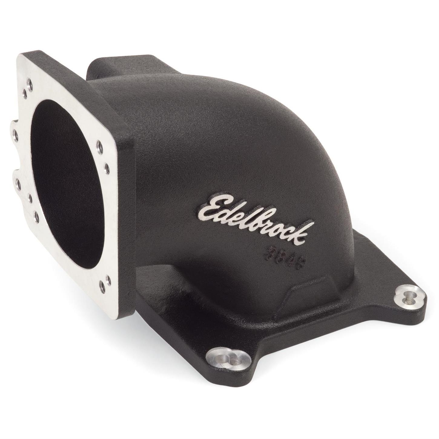 Edelbrock 38493 Intake Elbow Throttle Body Adapter, Black, 95mm