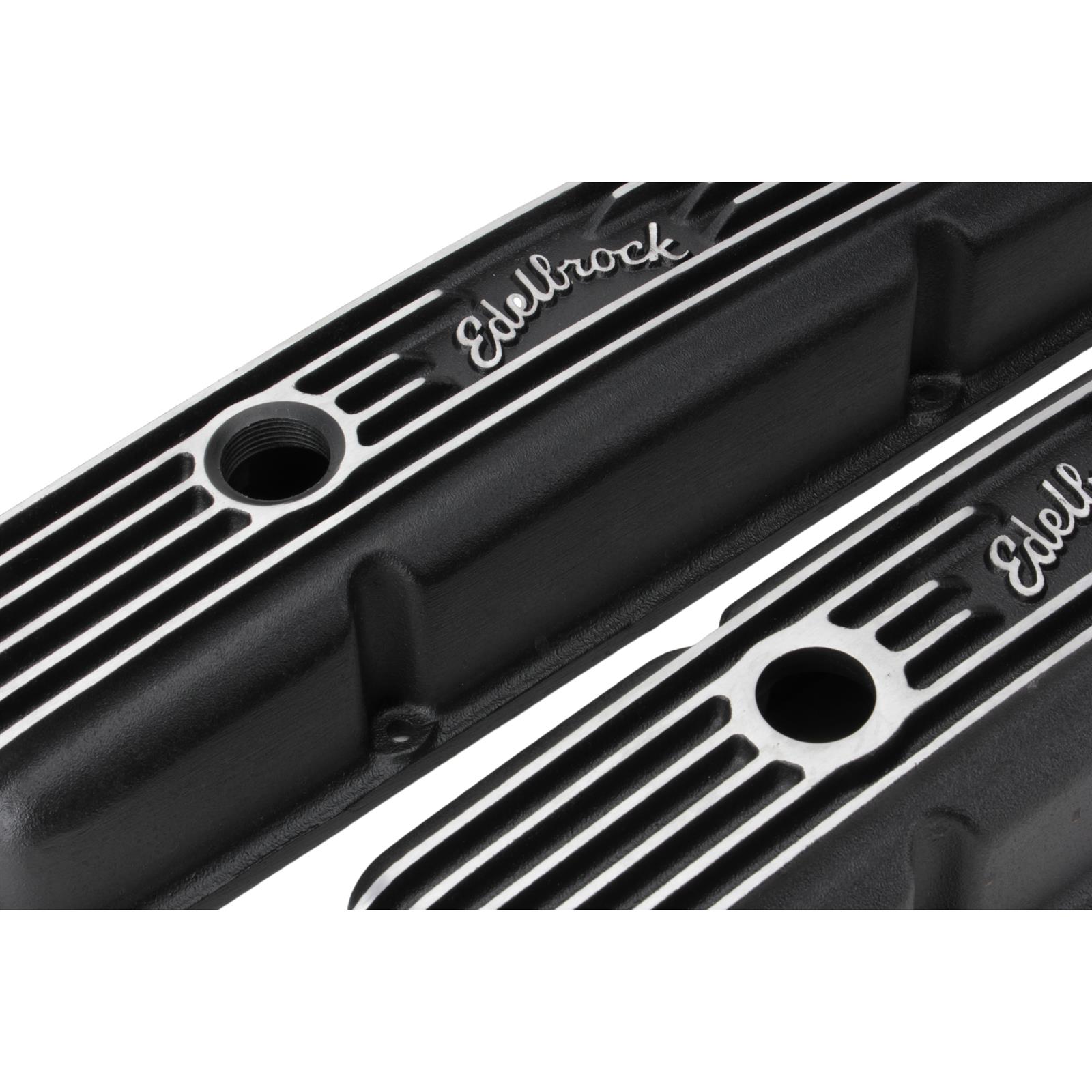 Edelbrock 41443 Classic Series Valve Cover Set, Small Block Chevy