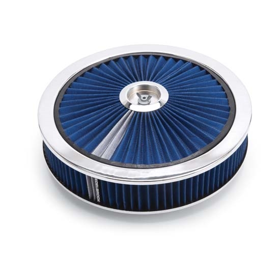 Edelbrock 43661 Pro-Flo High Flow Air Cleaner Assembly,Round,3in.,Blue
