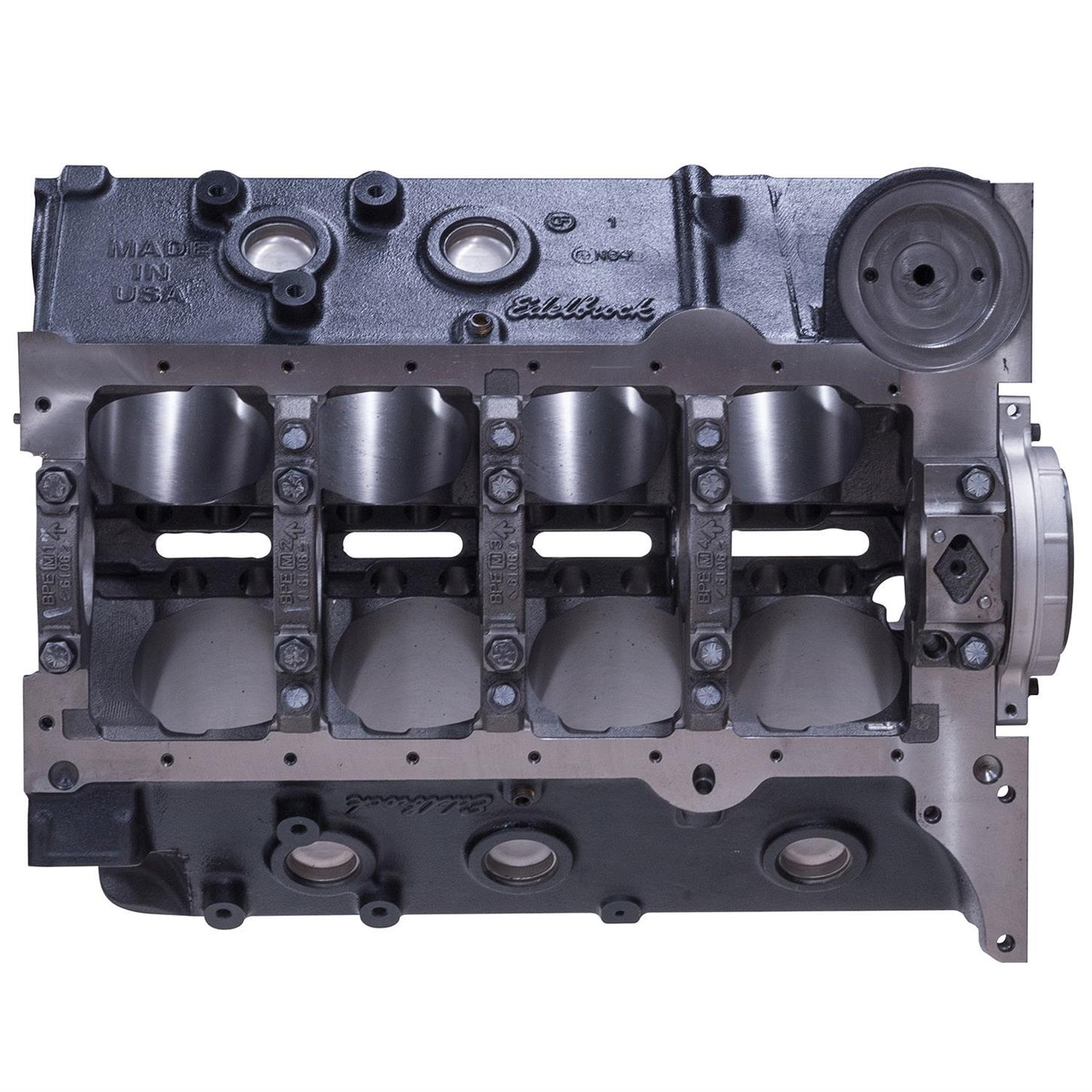 Edelbrock 450021 Small Block Chevy Engine Block 1-Piece Rear Main
