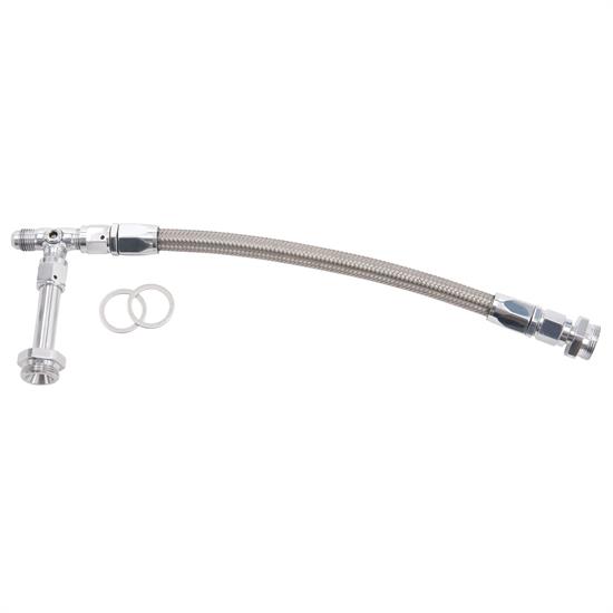 Edelbrock 8107 Dual-Feed Fuel Line Kit with Polished Finish