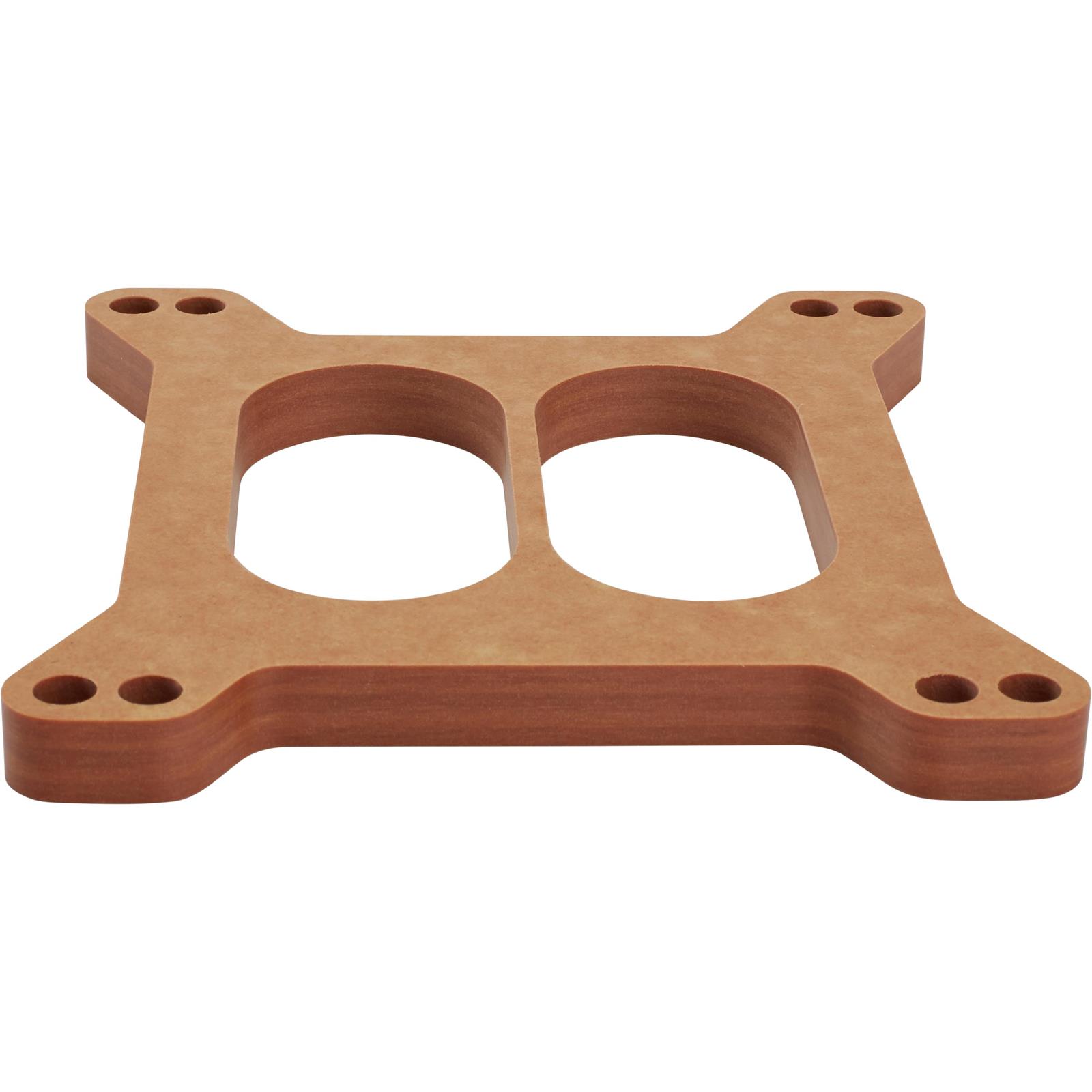 Edelbrock 8722 4- Barrel Carburetor Spacer, Wood Fiber Laminate,0.5in.