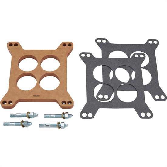 Edelbrock 8723 4- Barrel Carburetor Spacer, Wood Fiber Laminate,0.5in.