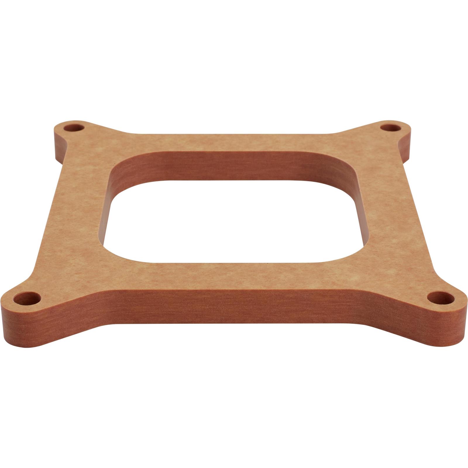 Edelbrock 8724 4- Barrel Carburetor Spacer, Wood, 0.500 Inch