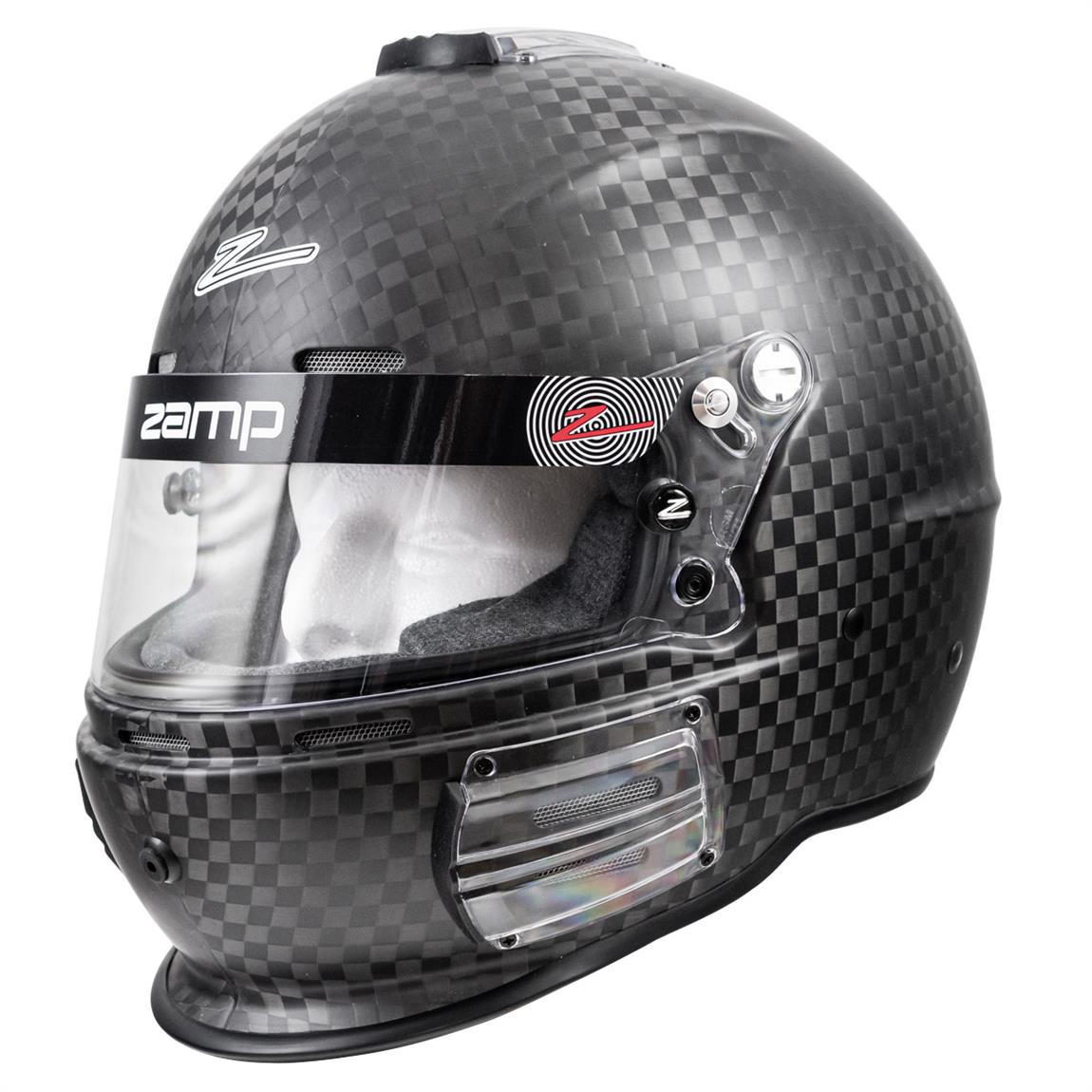 Zamp RZ-64C Large Weave Carbon Helmet, Matte, Snell SA2020