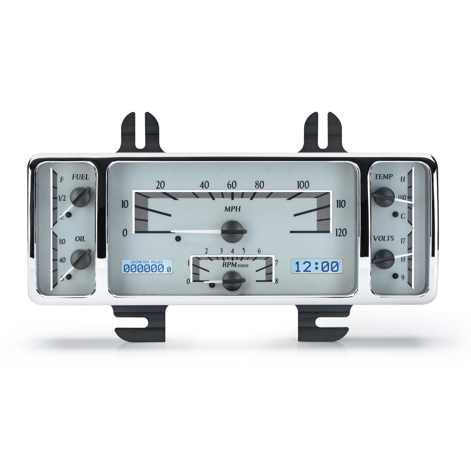 Dakota Digital VHX-40F-S-W 1940 Ford Car VHX Instruments, Silver