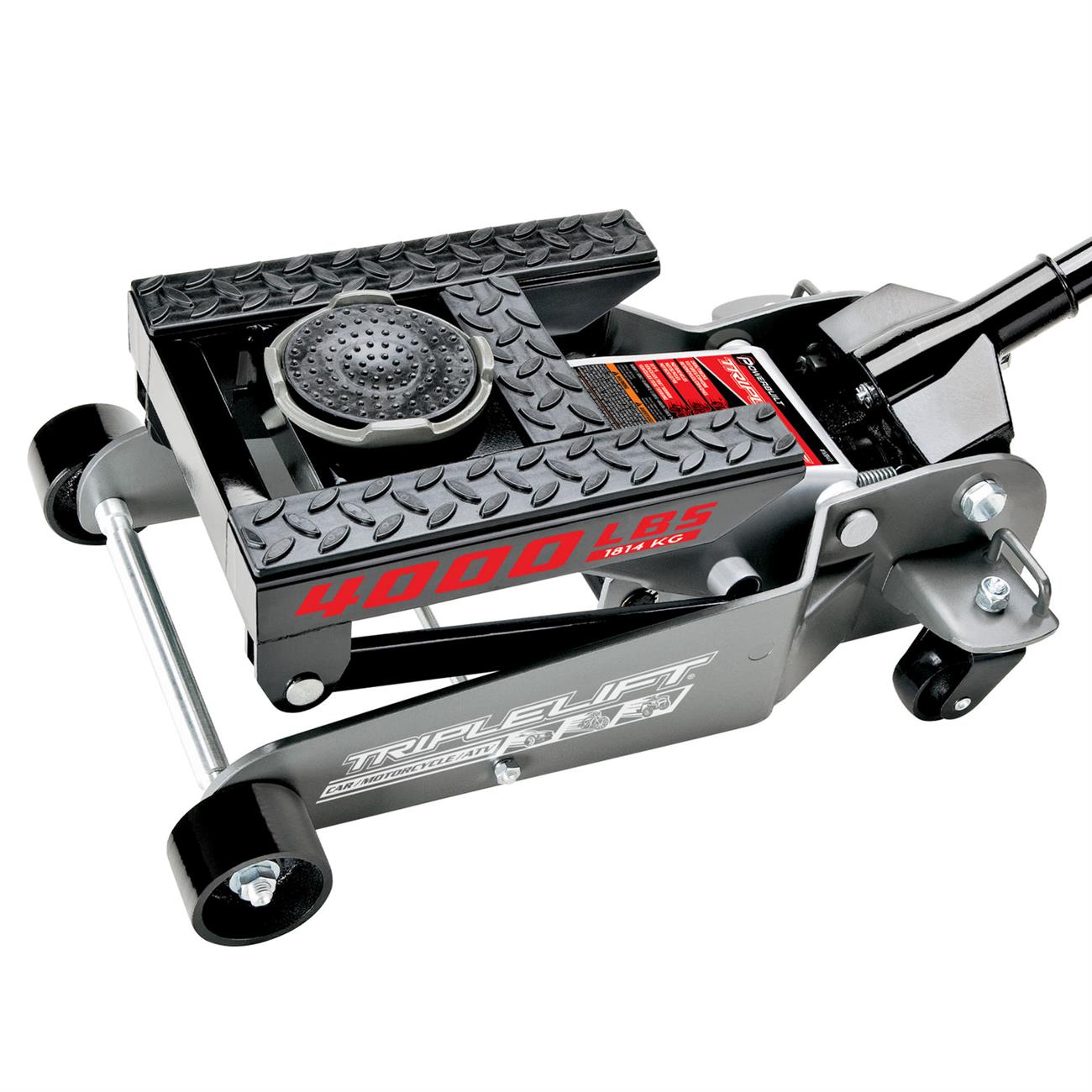 Powerbuilt 620422 Floor Jack, Triple Lift, 2 Ton, 17-3/4 In Lift