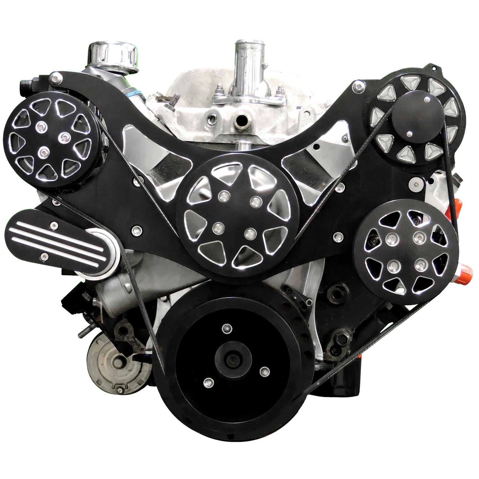 All American Billet FDS-BBC-201 Silverline Serpentine Kit, BBC